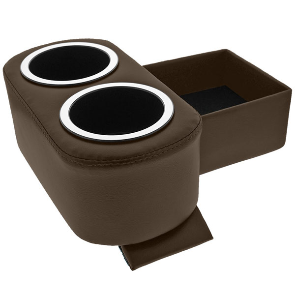 Brown Hot Rod Shorty Floor Console & Cup Holders | CupHoldersPlus