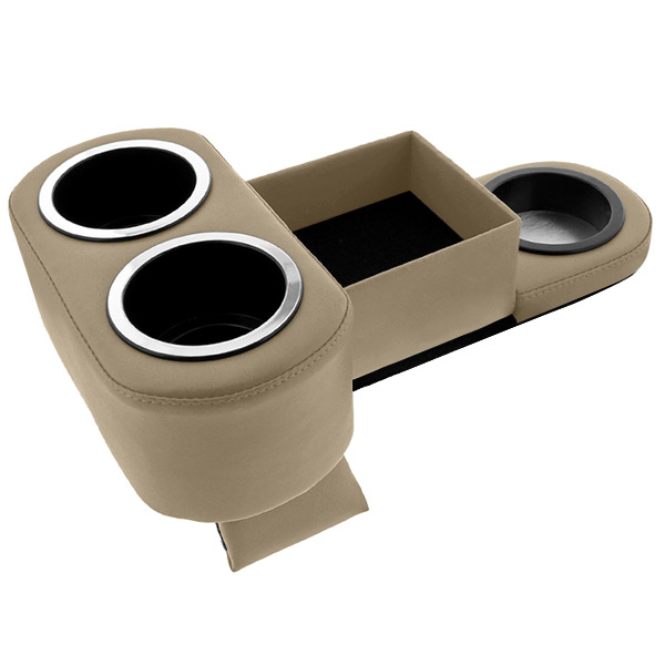 Tan Hot Rod Drinkster Console w/ Coin Holder | CupHoldersPlus
