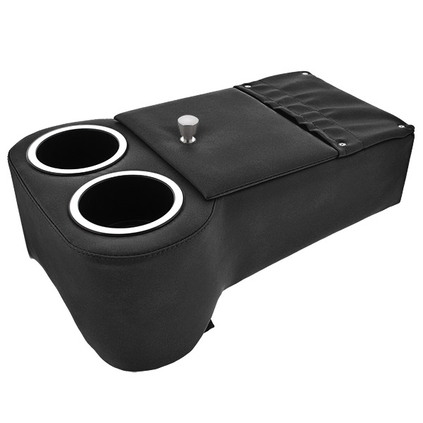 Midnight Black Low Rider Floor Mount Console: CupHoldersPlus.com